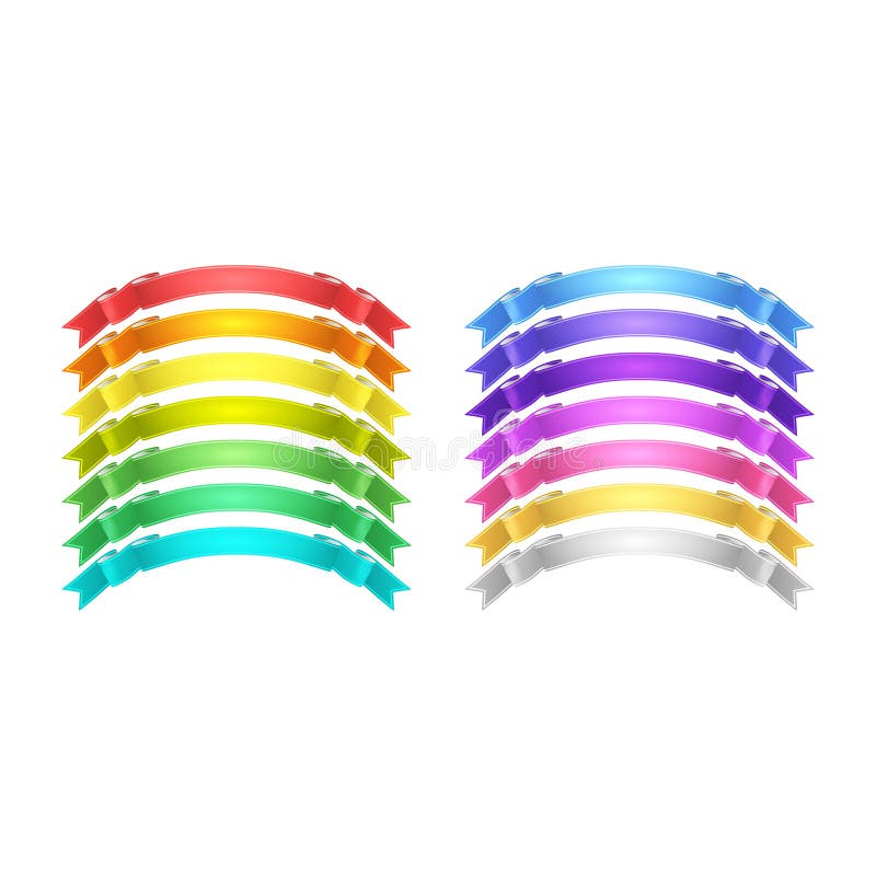 Vector ribbons set stock illustration. Illustration of icon - 86056336