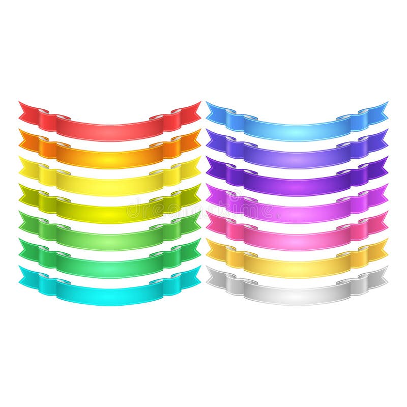 Vector ribbons set stock illustration. Illustration of decor - 86056385