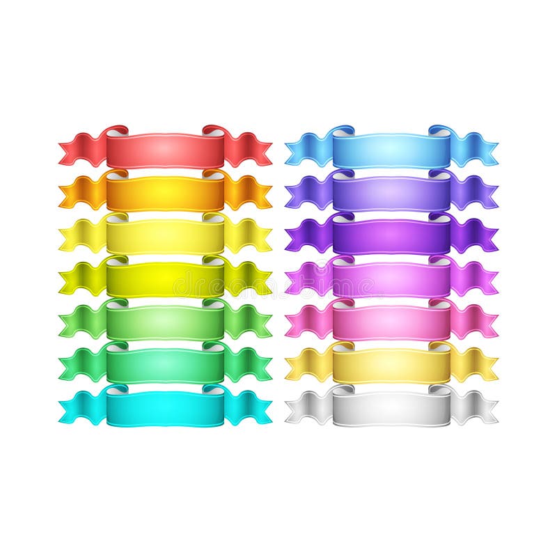 Vector ribbons set stock illustration. Illustration of award - 89464485
