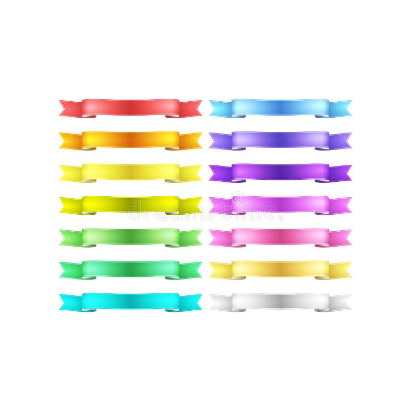 Vector ribbons set stock illustration. Illustration of decor - 89465209