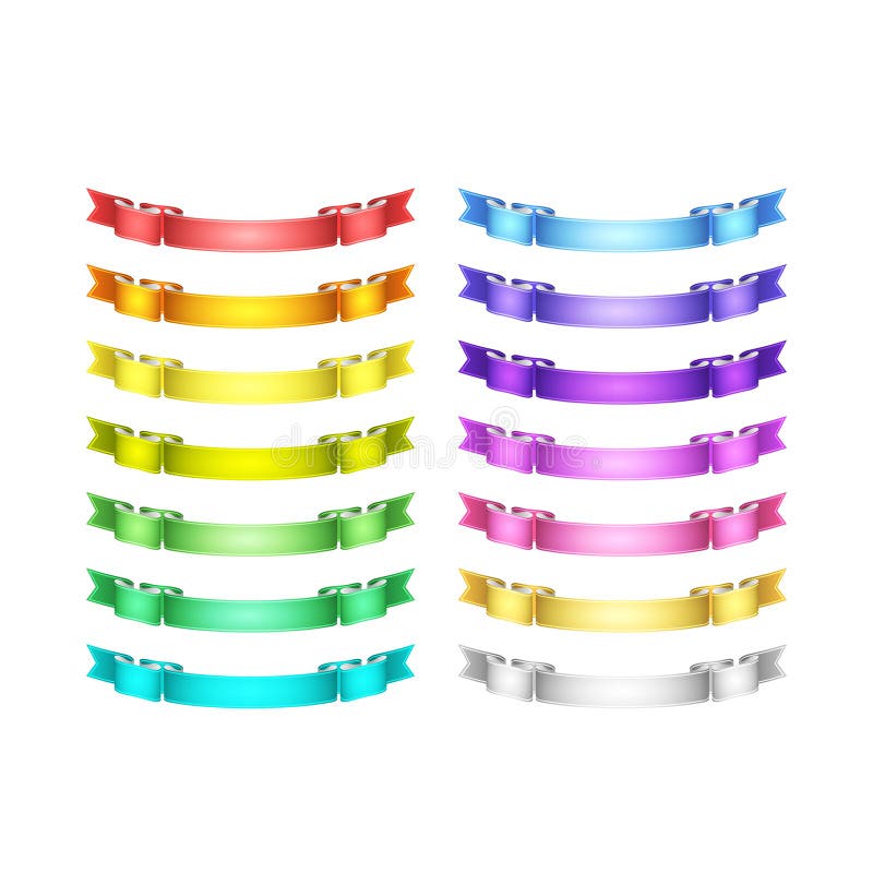 Vector ribbons set stock illustration. Illustration of banner - 90255334