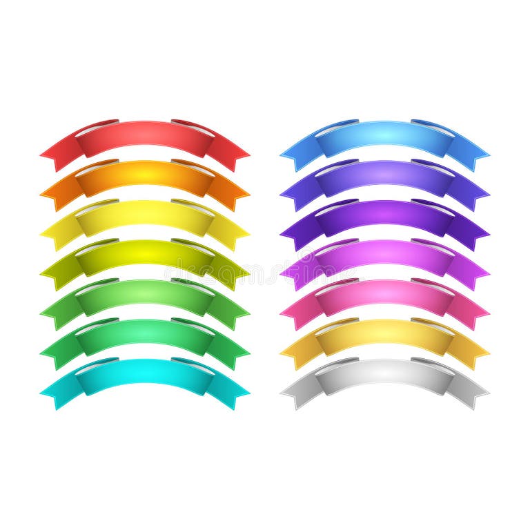 Vector ribbons set stock illustration. Illustration of award - 94192784