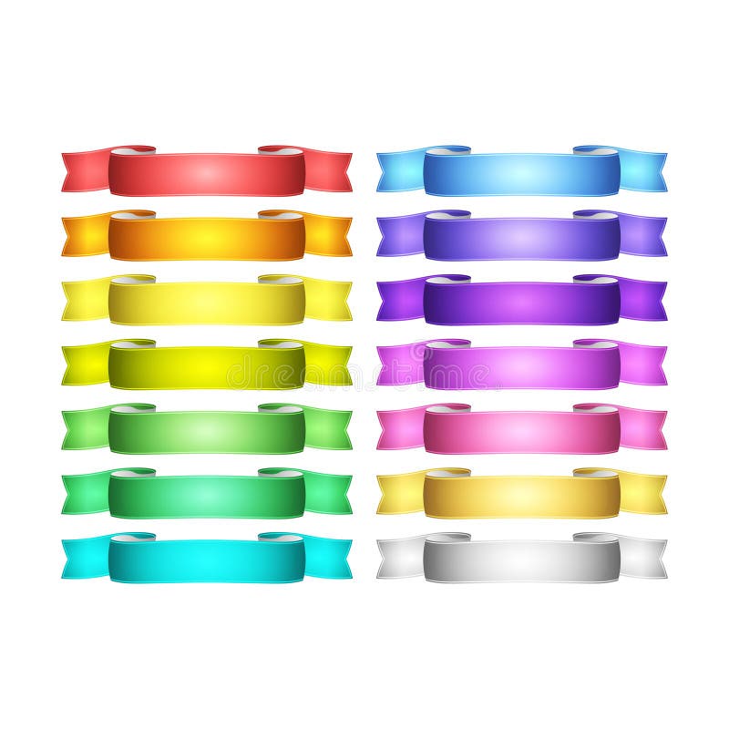 Vector ribbons set stock illustration. Illustration of graphic - 96203845