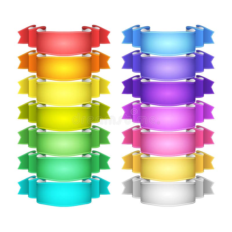 Vector ribbons set stock illustration. Illustration of icon - 96647665