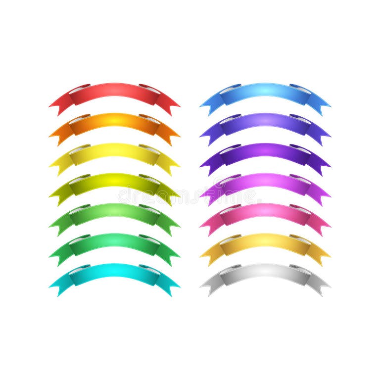 Vector ribbons set stock illustration. Illustration of decoration ...