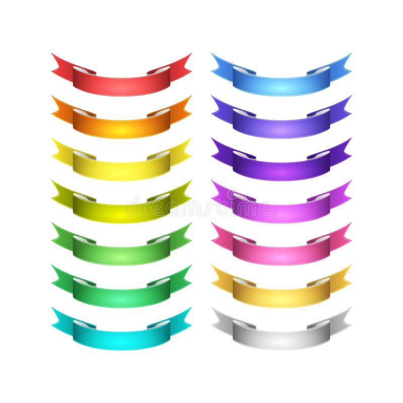 Vector ribbons set stock illustration. Illustration of icon - 97475529