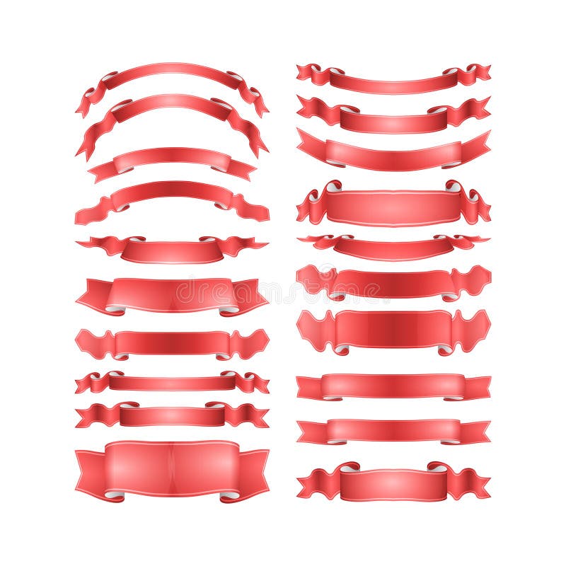Vector ribbons set stock illustration. Illustration of swirl - 93423777 Vector ribbons set stock illustration. Illustration of swirl - 93423777