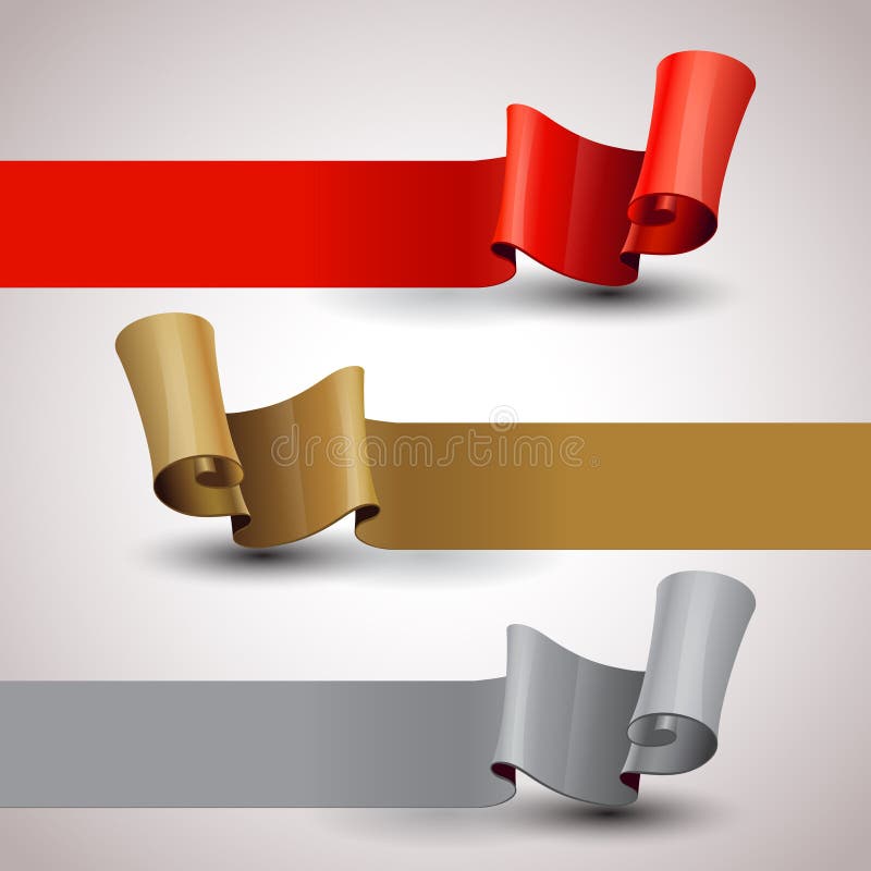 Vector Ribbons Set. Design Infographic Template Stock Vector ...