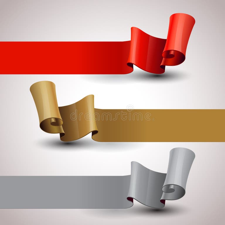 Vector Ribbons Set. Design Infographic Template Stock Vector ...