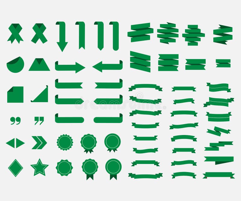 Vector ribbons set. stock vector. Illustration of bookmark - 81837053