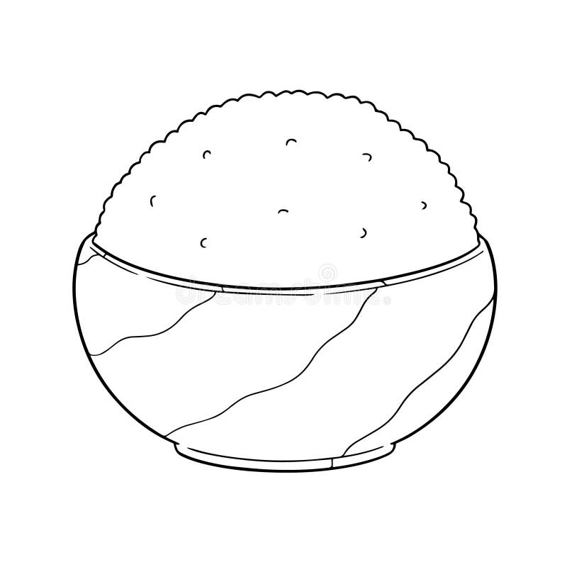 Vector set of rice stock vector. Illustration of dish - 117618952