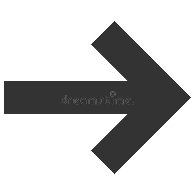 Vector Right Direction Arrow Flat Icon Image Stock Vector ...