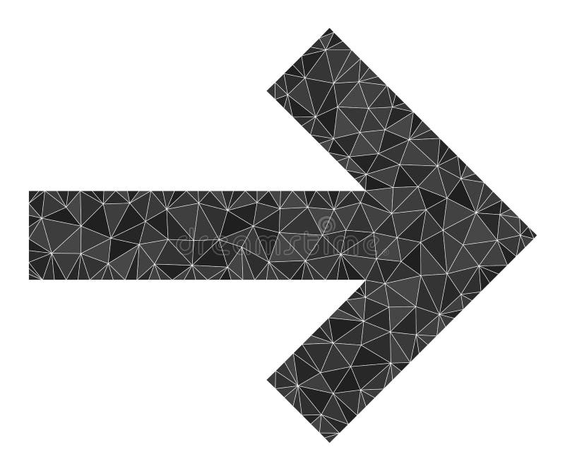 Vector Right Direction Arrow Lowpoly Icon Stock Vector - Illustration ...