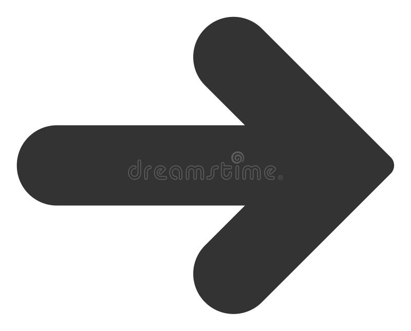 Vector Right Direction Flat Icon Symbol Stock Vector - Illustration of ...