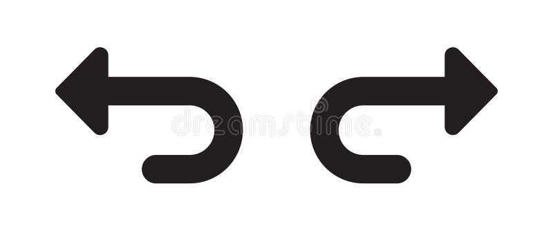 Vector Right and Left Arrow Pointing Icons Stock Vector - Illustration ...