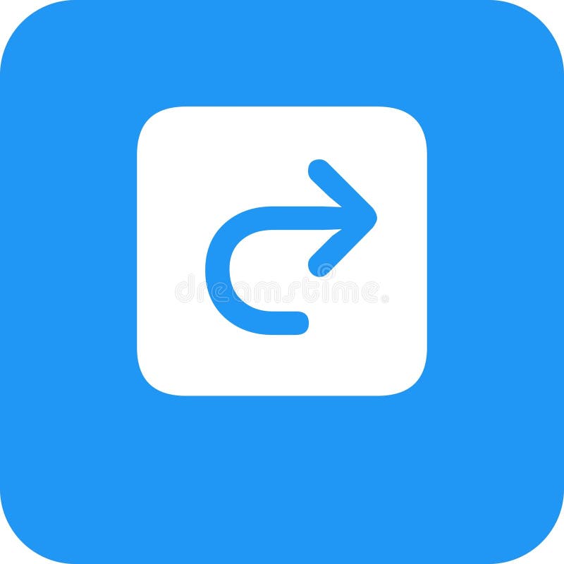 Flat Icon for Right-side Curve. Stock Illustration - Illustration of ...