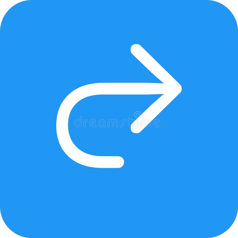 Flat Icon for Right-side Curve. Stock Illustration - Illustration of ...