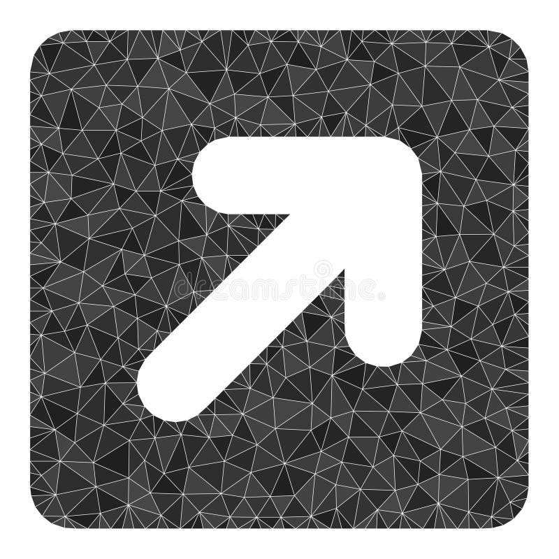 Vector Right Up Direction Polygonal Icon Stock Vector - Illustration of ...
