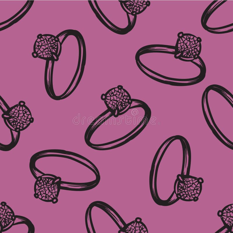 Vector Rings Seamless Pattern. Modern Texture Stock Vector ...