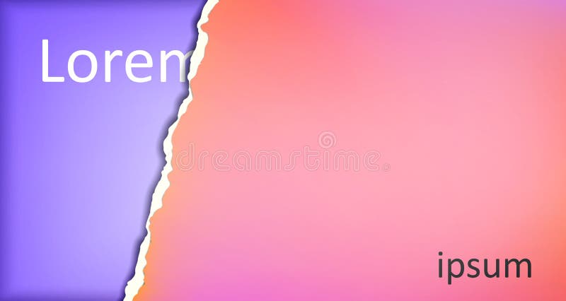 Vector Rip Paper Background Stock Vector - Illustration of pink, purple ...