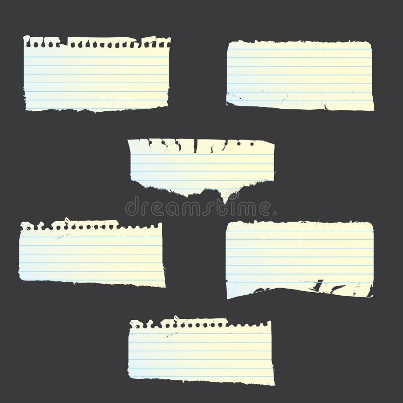 Paper Sheets, Lined Paper and Note Paper Stock Vector - Illustration of ...