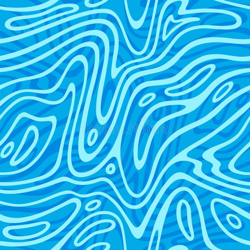 Vector Ripple Water Surface. Blue Seamless Pattern. Sea Texture Stock ...