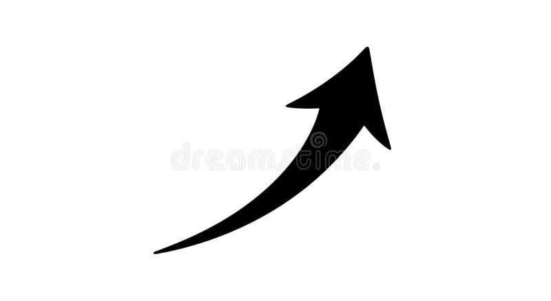 Arrow Pointing Up, Curved Shape, Direction Symbol, Sign, Upward ...