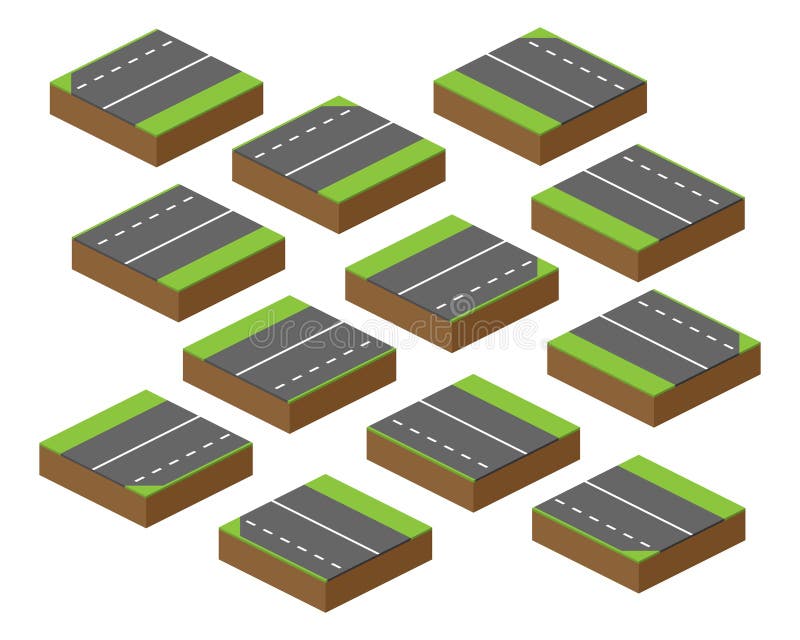 Parts of the road seamless stock vector. Illustration of series - 68544302