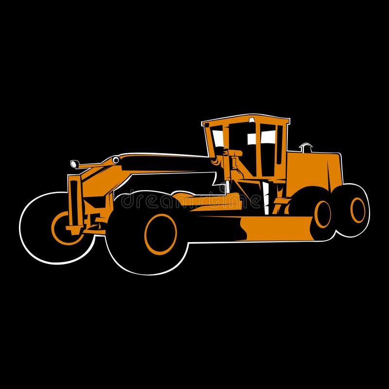 Vector Road Grader Construction Stock Vector - Illustration of ...