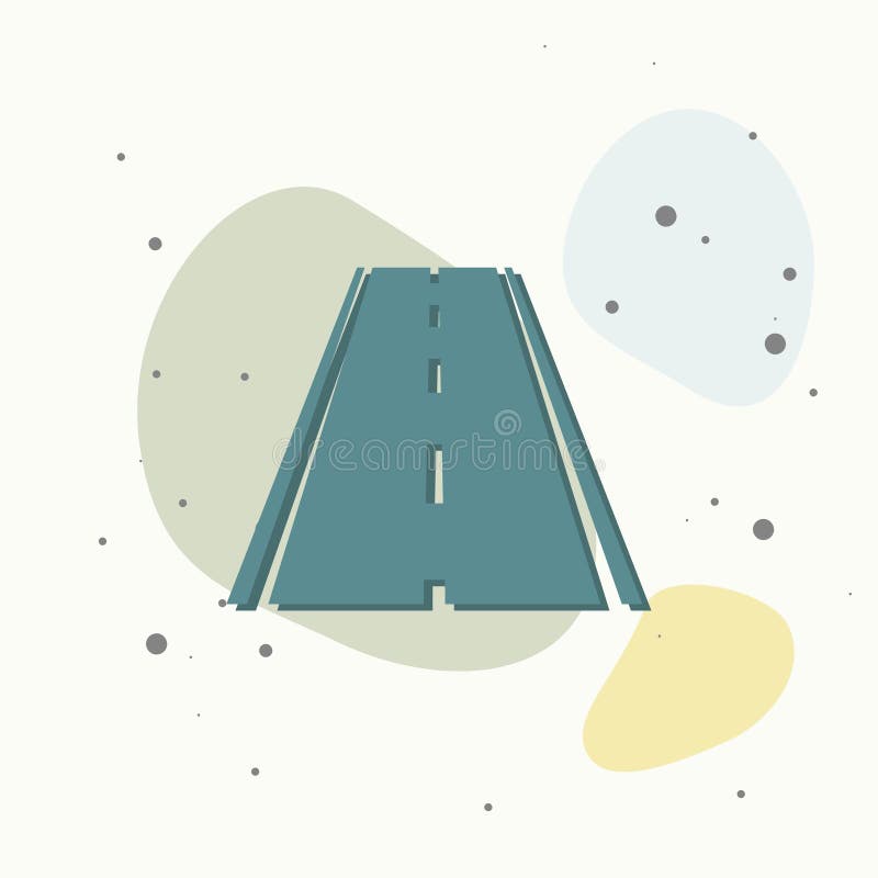 Vector Road Icon Cartoon Style on White Isolated Background Stock ...