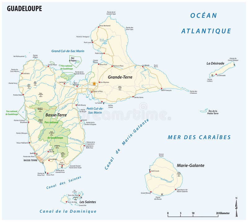 Vector Map of the French Overseas Regions with Martinique, Guadeloupe ...