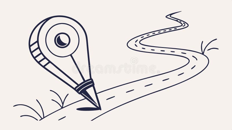 Road Map Outline Graphic, Navigation Tool for Travel Guides and Map ...