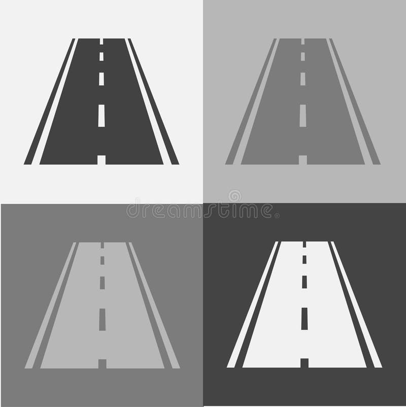 Vector Road Icon Cartoon Style on White Isolated Background Stock ...
