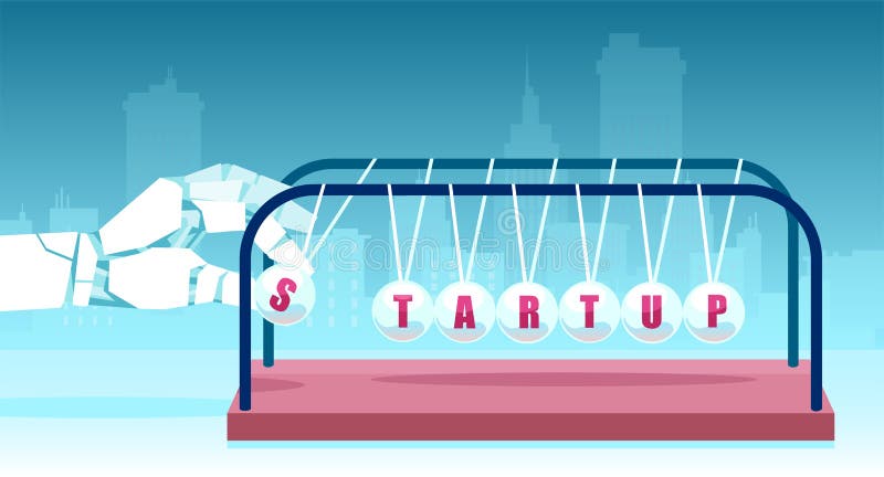 Vector of a Robot Hand Implemented in Start Up Process Stock Vector ...