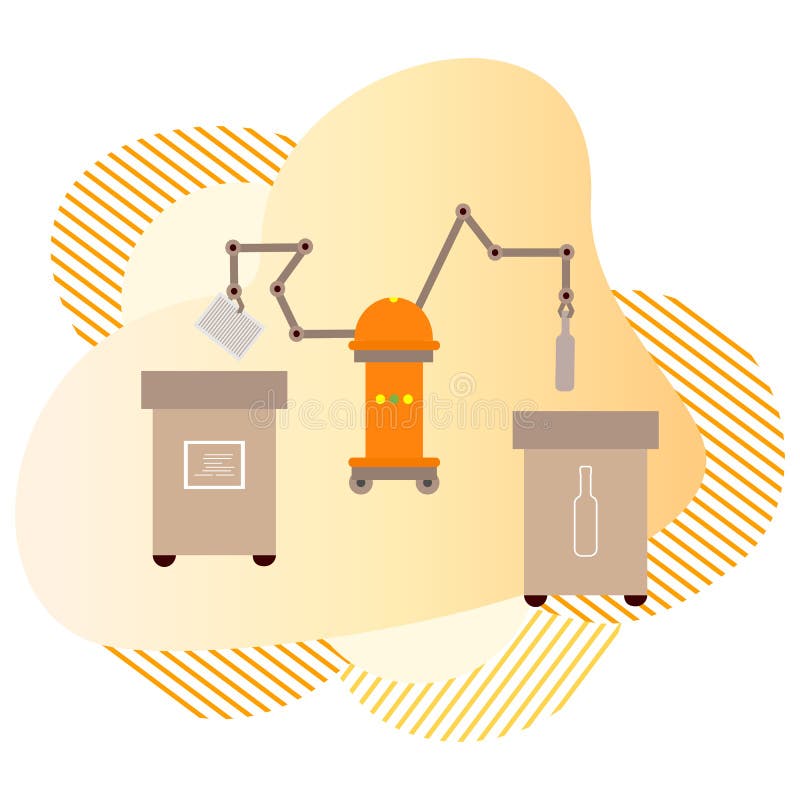 Vector Robot Sorting Garbage Waste Recycling Eco Stock Vector ... Vector Robot Sorting Garbage Waste Recycling Eco Stock Vector ...