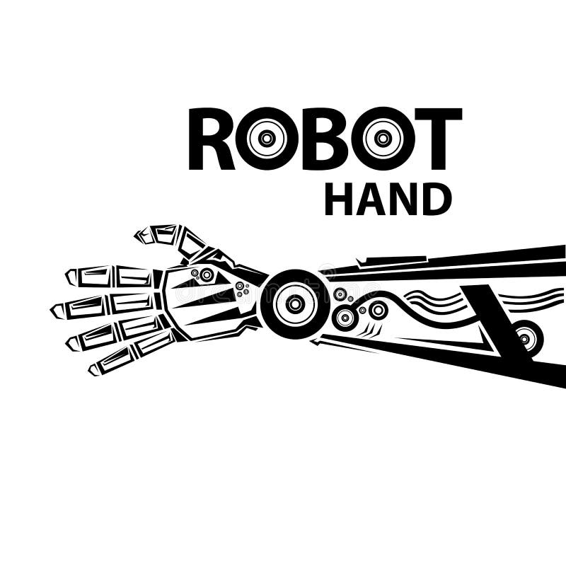 Vector Robotachtig Wapensymbool Robothand En Vlinder Vector Illustratie ...