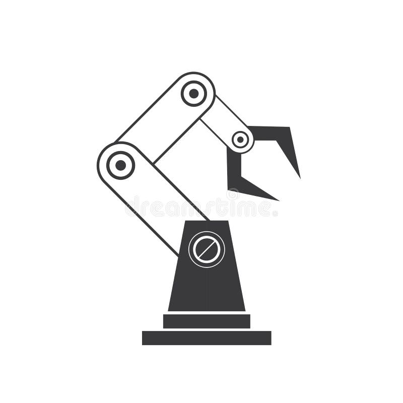 Vector Robotachtig Wapensymbool Robothand En Vlinder Vector Illustratie ...