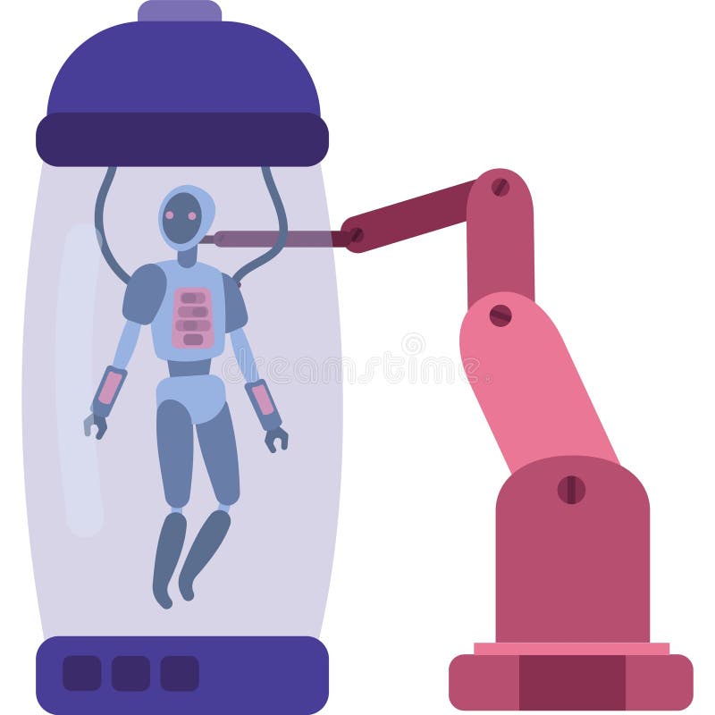 Vector Robotic Arm Repair Robot Isolated Icon Stock Illustration ...