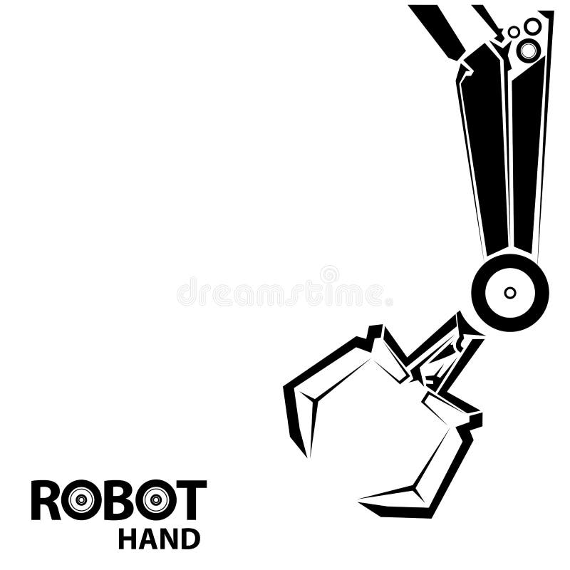 Vector Robotic Arm Symbol. Robot Hand. Stock Vector - Illustration of ...