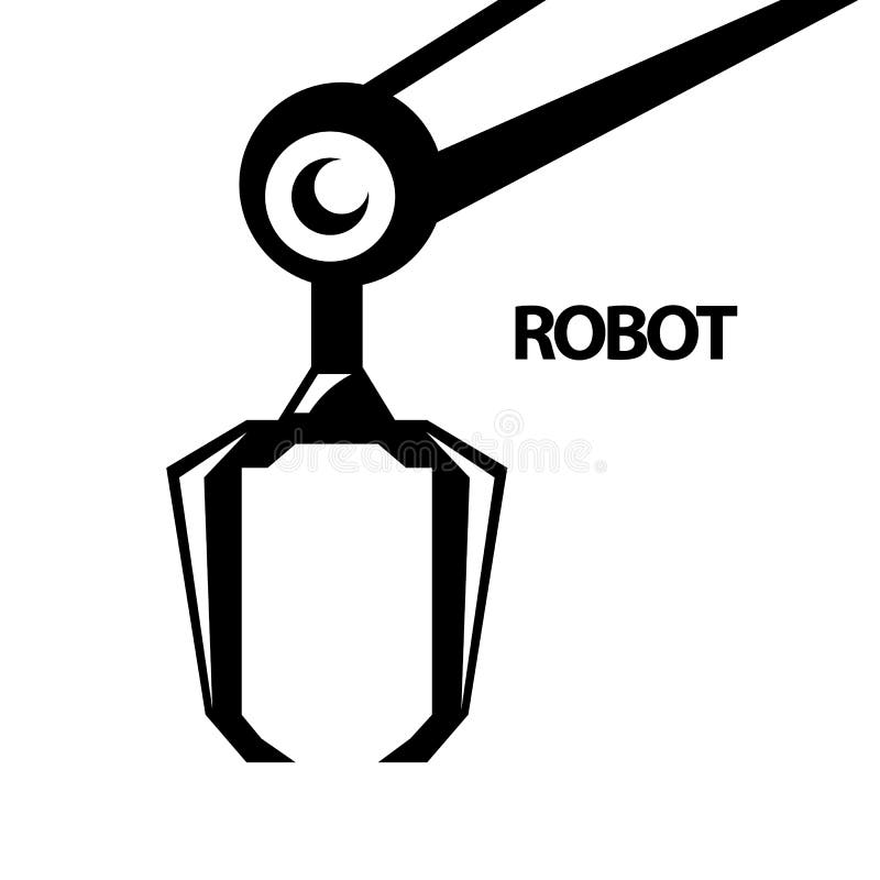 Vector Robotic Arm Symbol. Robot Hand. Stock Vector - Illustration of ...