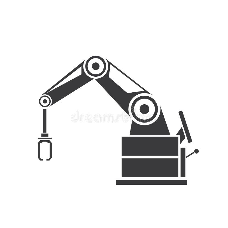 Vector Robotic Arm Symbol. Robot Hand. Stock Vector - Illustration of ...