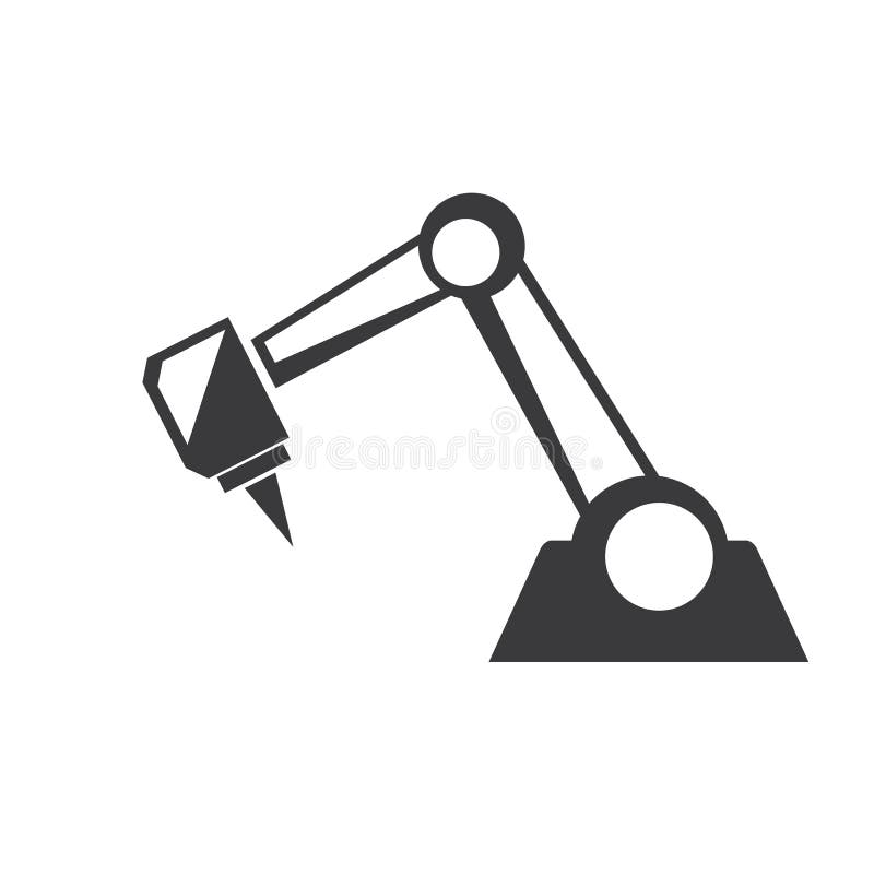 Vector Robotic Arm Symbol. Robot Hand. Stock Vector - Illustration of ...