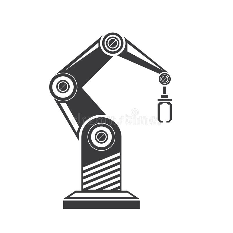 Vector Robotic Arm Symbol. Robot Hand. Stock Vector - Illustration of ...