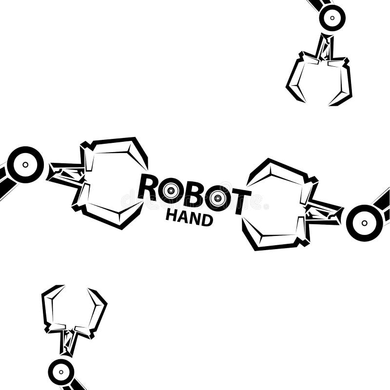 Vector Robotic Arm Symbol. Robot Hand Stock Vector - Illustration of ...