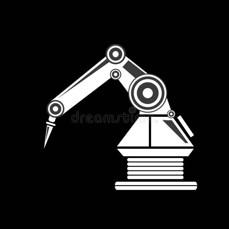 Vector Robotic Arm Symbol. Robot Hand Stock Vector - Illustration of ...