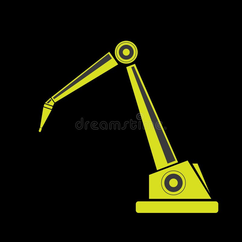 Vector Robotic Arm Symbol. Robot Hand Stock Vector - Illustration of ...