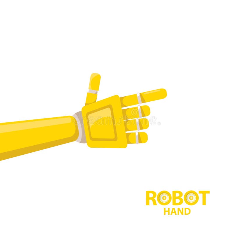 Vector Robotic Arm Symbol. Robot Hand Stock Vector - Illustration of ...
