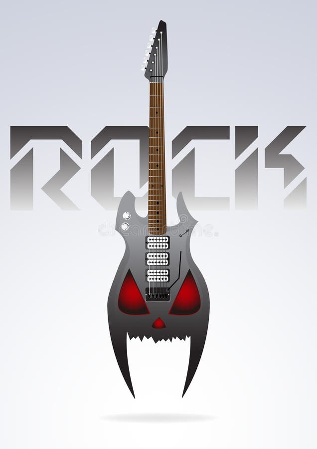 Vector Rock Guitar Background Stock Vector - Illustration of party ...