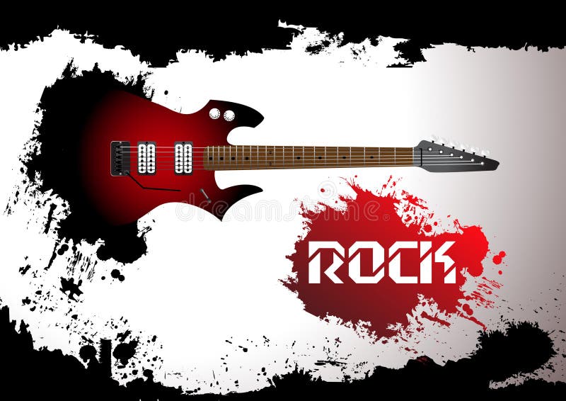 Vector Rock Guitar Background Stock Vector - Illustration of elegance ...