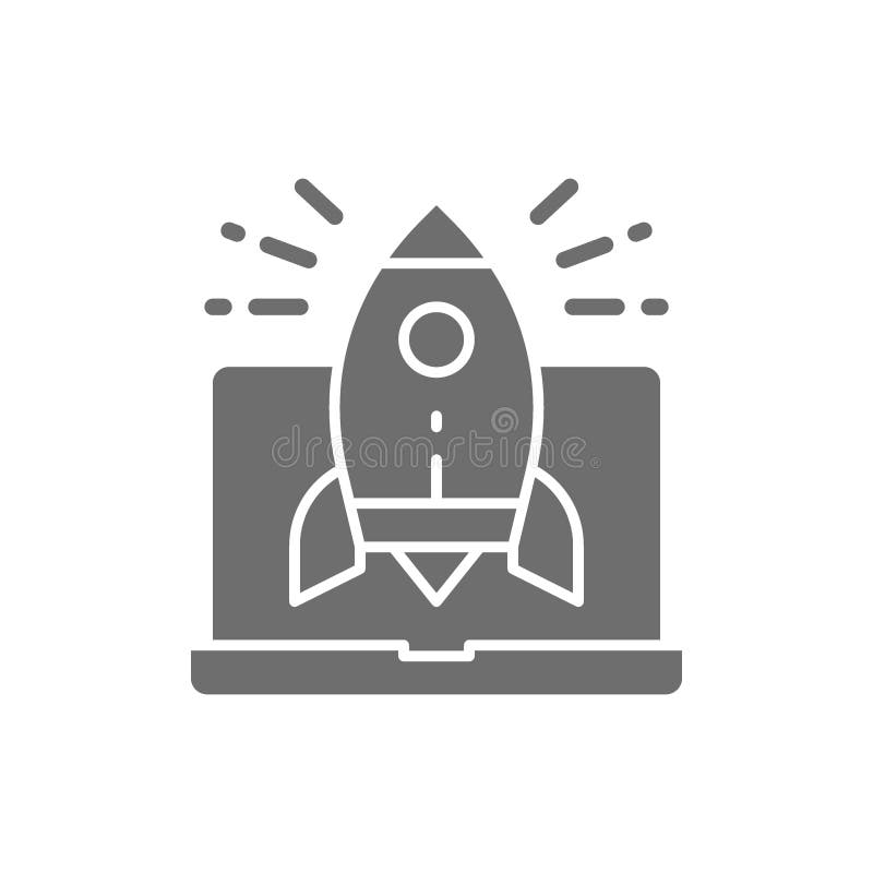 Rocket Startup Launch Pictogram Stock Illustrations – 869 Rocket ...
